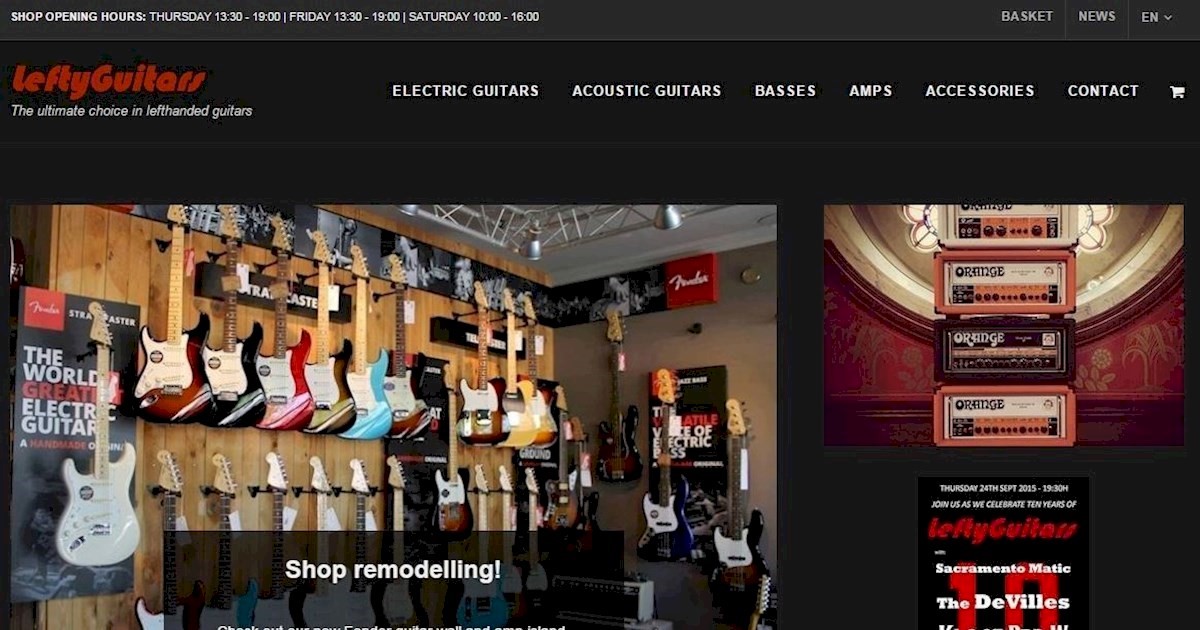 LeftyGuitars - The ultimate choice in lefthanded guitars